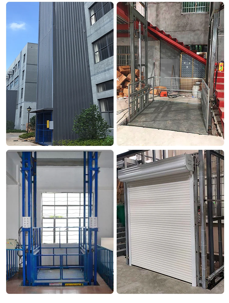 1ton Freight Elevator For Loading Basement Hydraulic Goods Lift ...