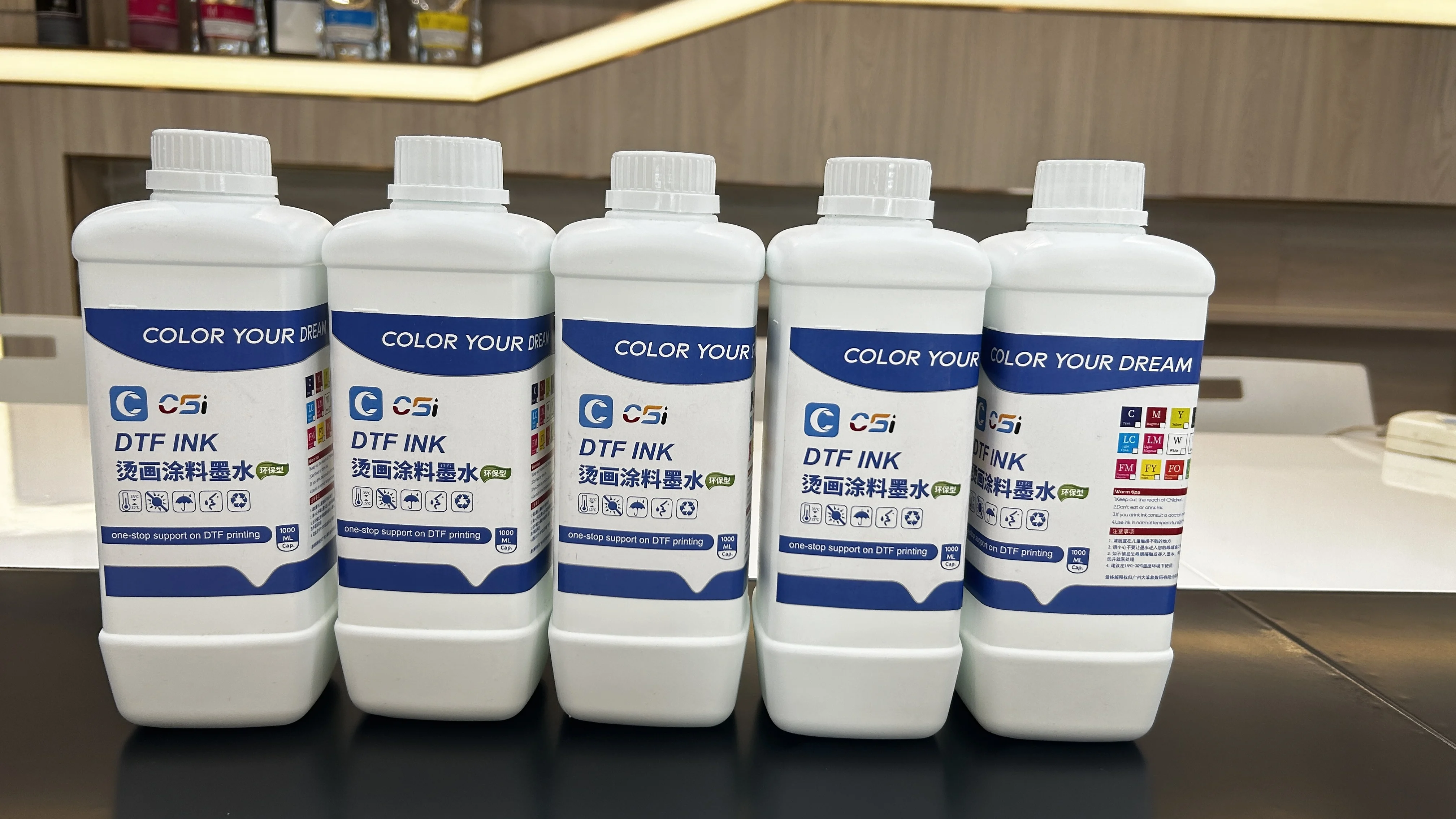 5KG CSI Brand White CMYK DTF Ink Wholesale for A3 Printers