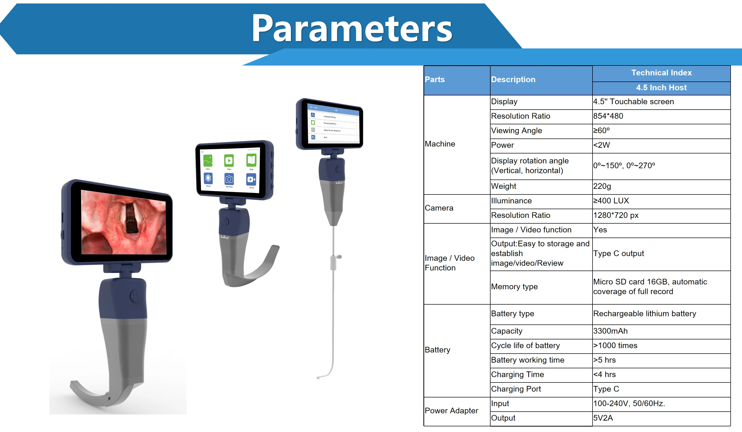 Mt Medical Manufacturing Handheld Reused/ Disposable Video Laryngoscope ...