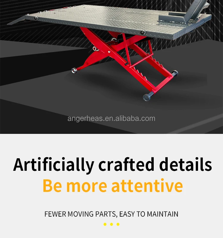 Pneumatic Hydraulic Motorcycle Scissor Lift / 800 Kg Lifting Capacity ...