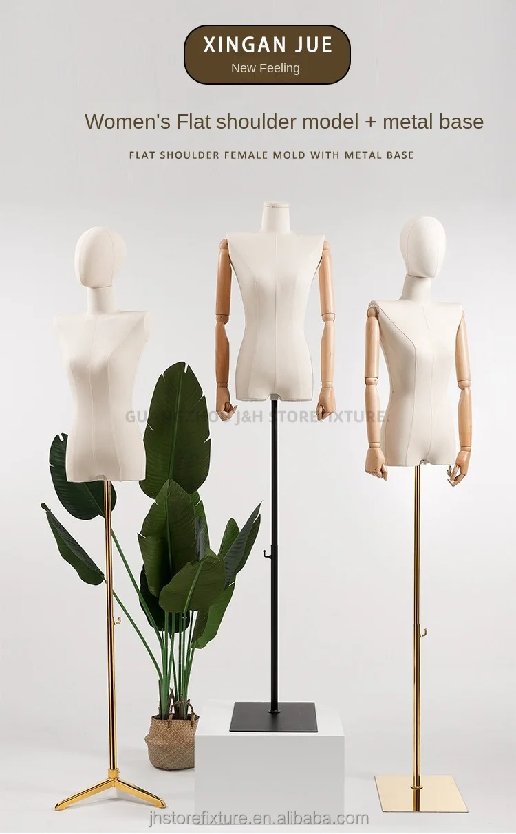 Adjustable Half Body Female Stand Dummy Mannequins