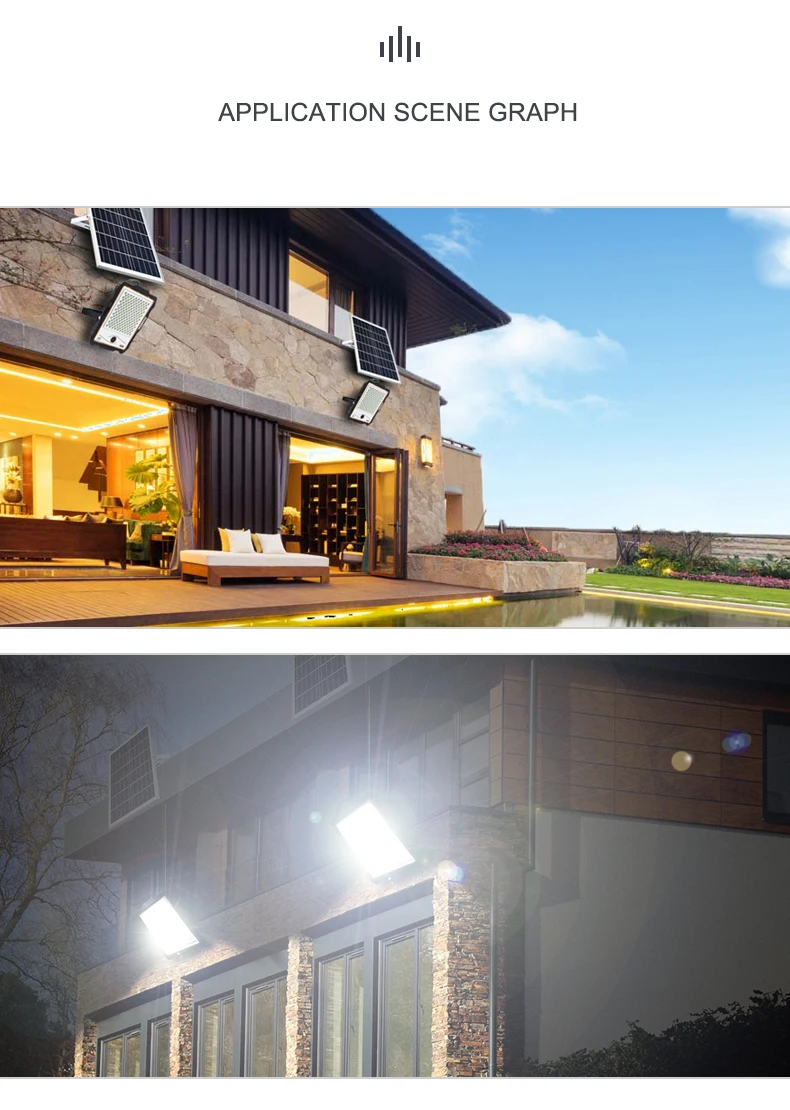 Energy-saving Outdoor Lighting with IP67 Waterproof Solar Flood Lights