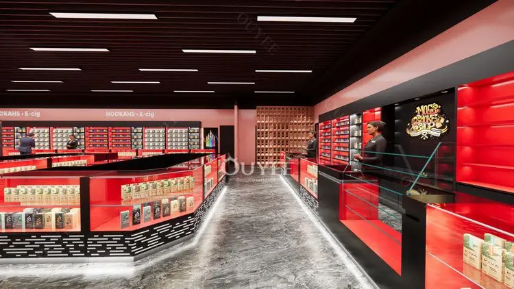 Tobacco Glass Counter Display Glass Showcase Cigarette Display ...