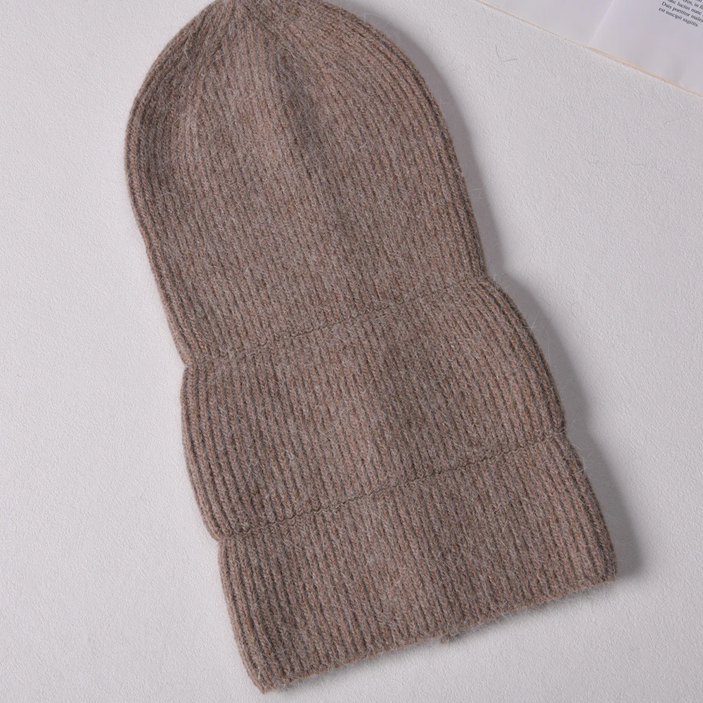 Warm and Stylish Outdoor Double Flap Angora Beanie Hats
