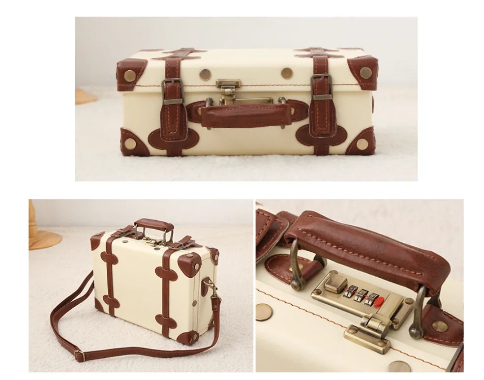 Hojax Newest Design Popular Fashion Pu Leather Vintage Travel Trolley ...