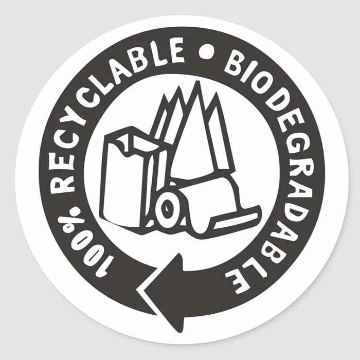 Eco Friendly Round Personalised Stickers Waterproof Biodegradable ...