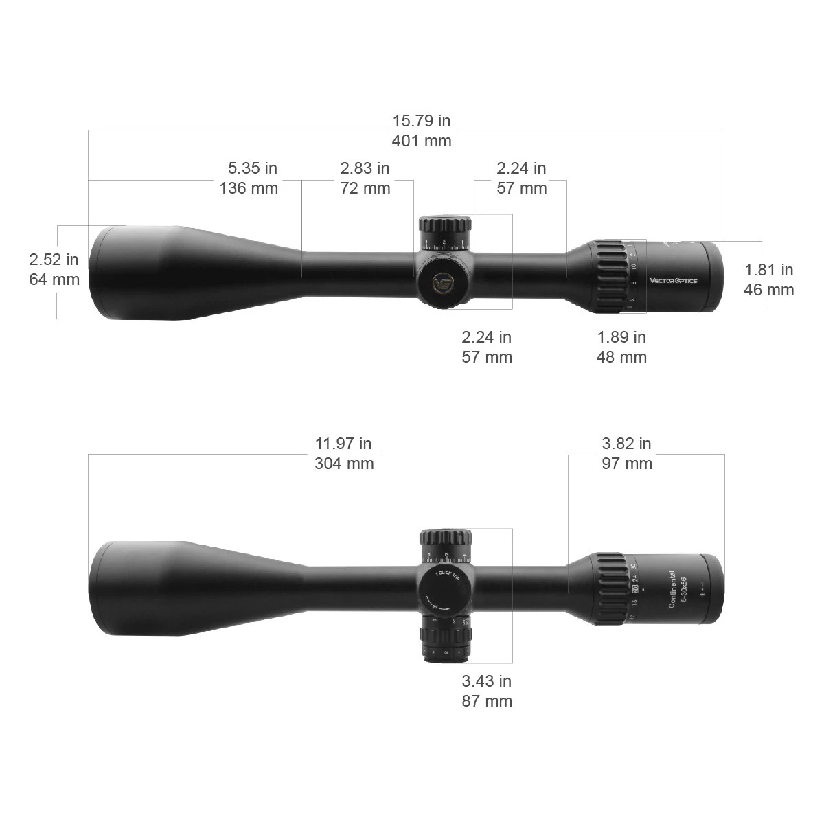 Vector Optics Continental 5-30x56 Tactical Long Range Scope