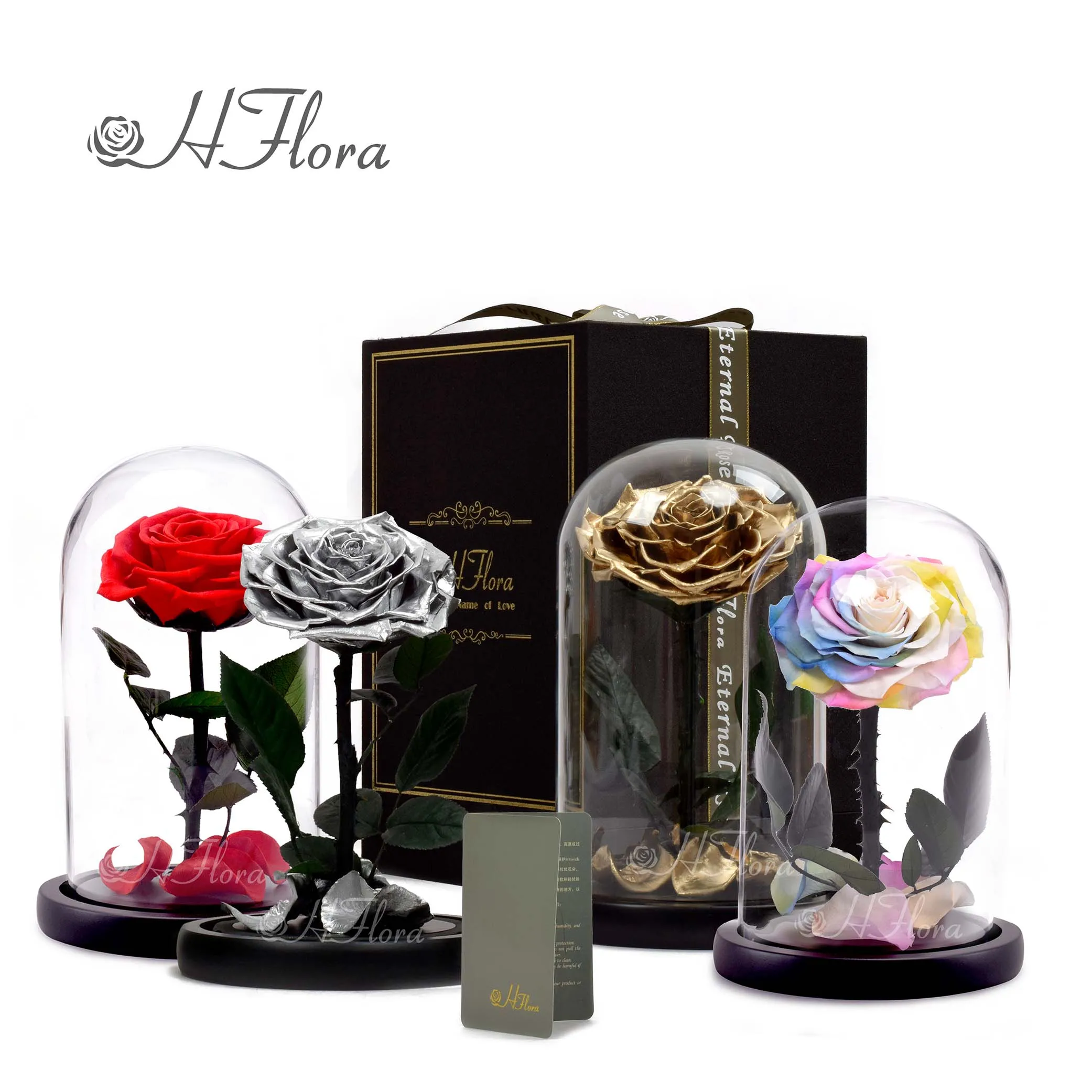 Glass Rose Preserved Rose 50 Colors Forever Stabilized Eternal Roses In ...