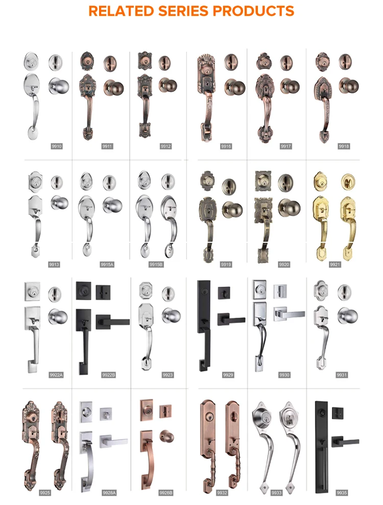 Modern Door Lock Handleset Grip Handleset Handle with Deadbolt for ...