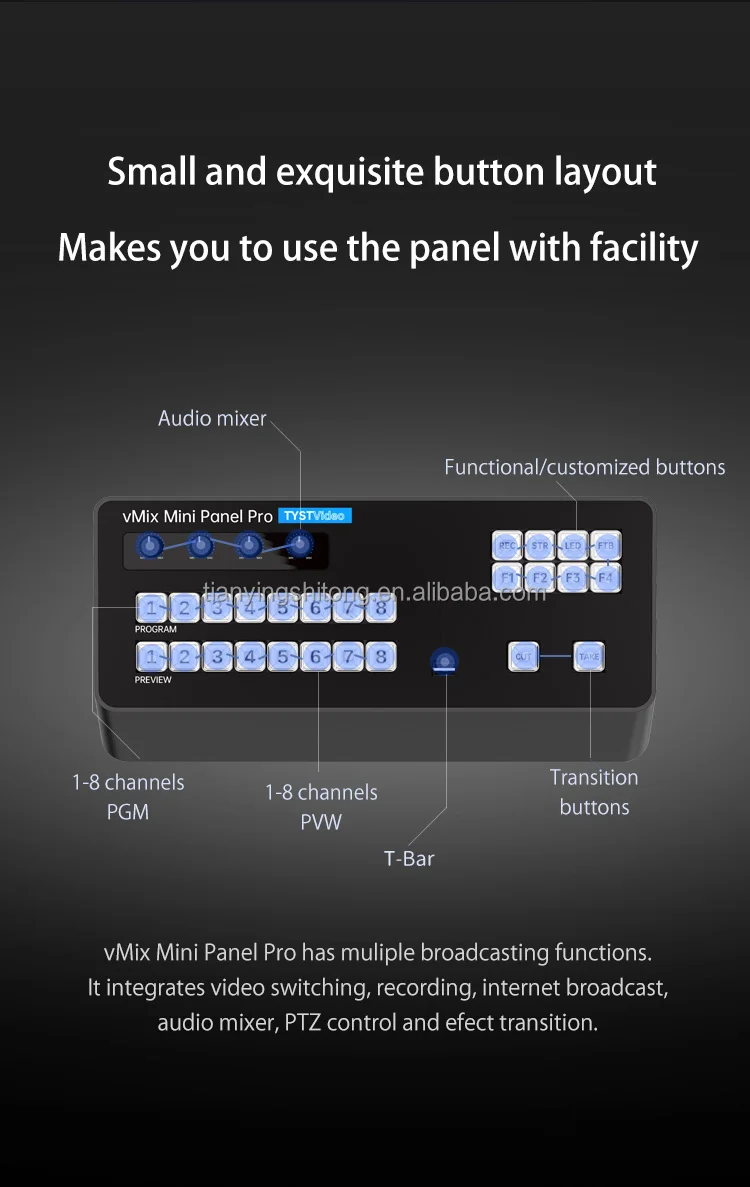 Mvs8 Broadcast Video Streaming Switcher Video Vmix&obs Switcher Live ...