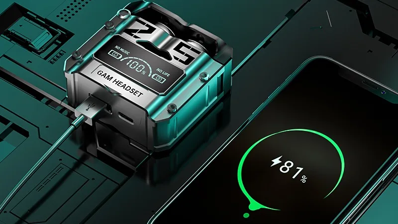 Waterproof Hifi Tws True Wireless Earphones In-ear Headphones Blue ...