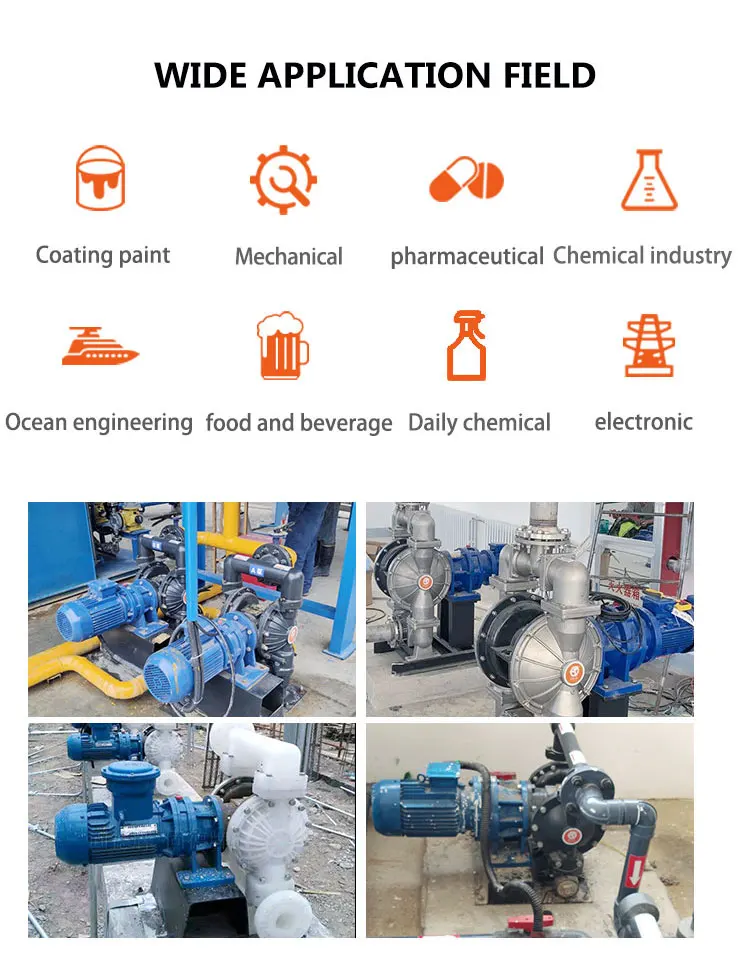 Godo Dby3s-65f Pvdf Electric Diaphragm Pump Wholesale Industrial Water Pump Transport Pump For ...