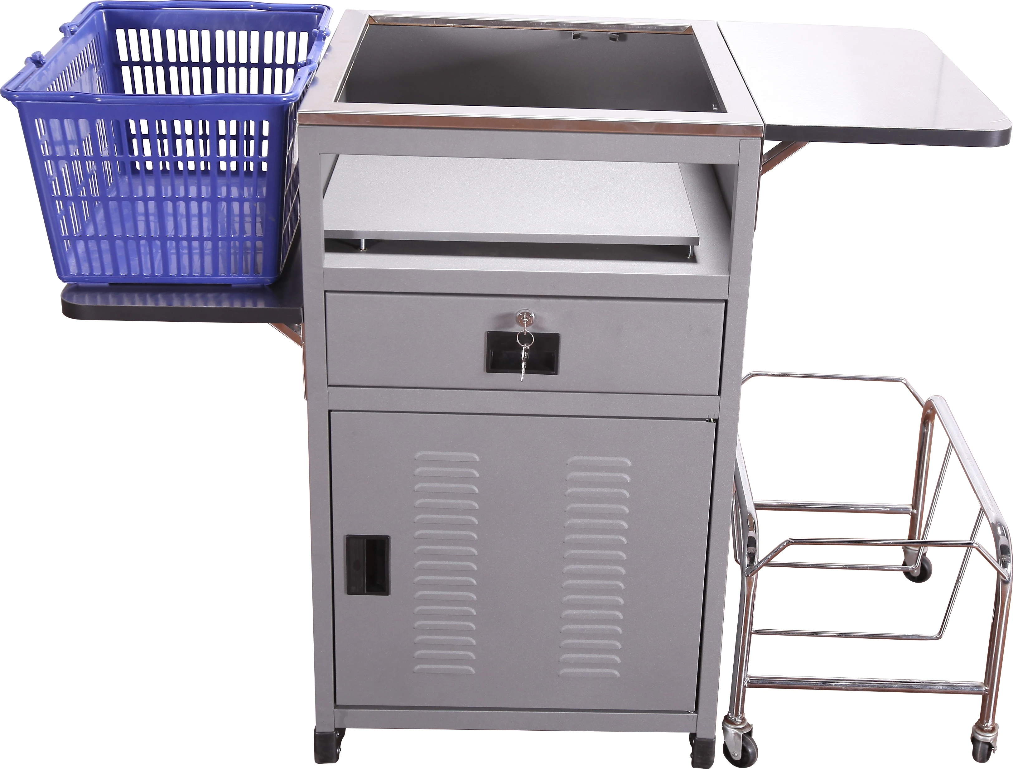 Customized Supermarket Small Cash Counter Design Counter Table For ...