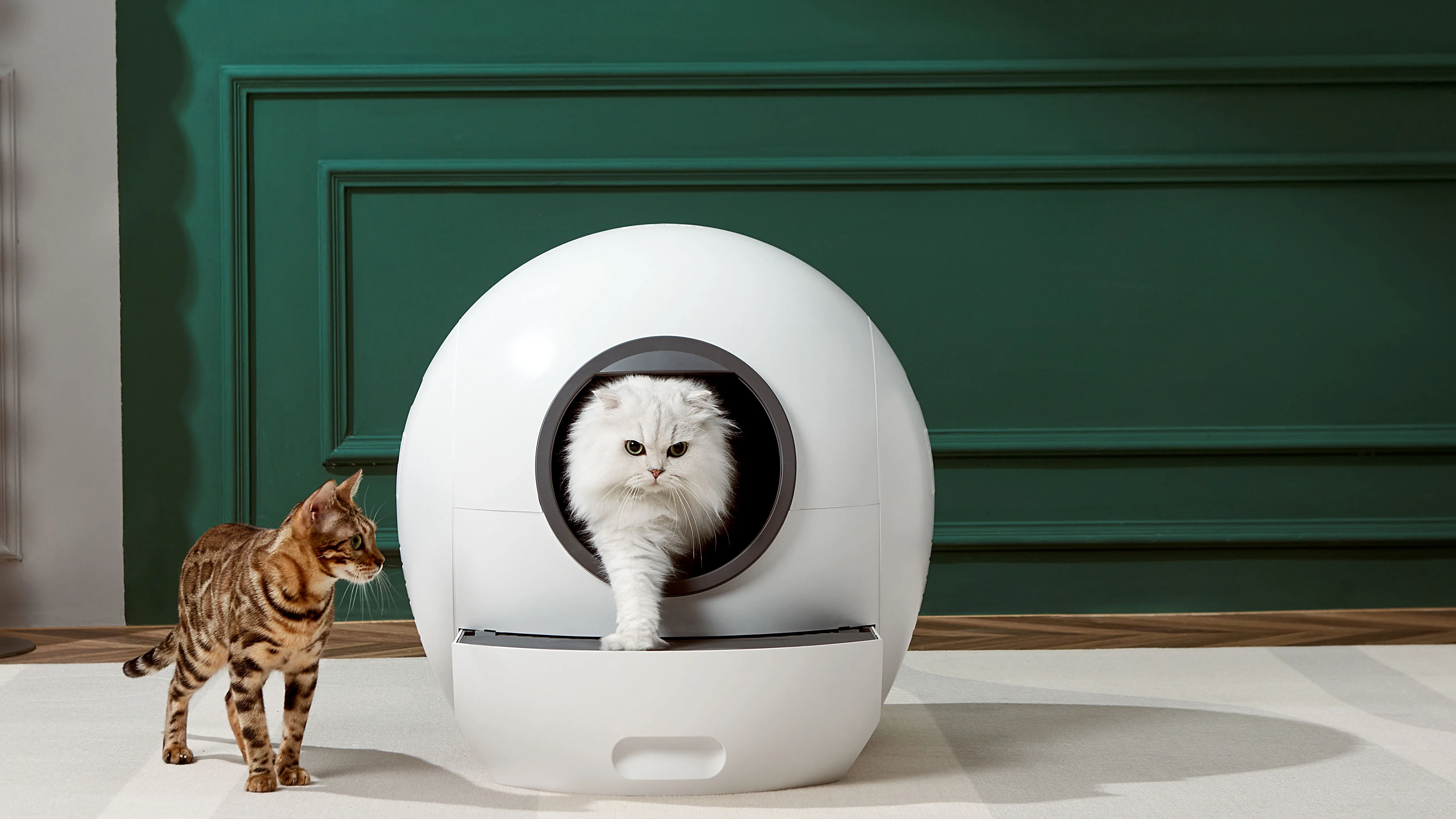 Luxury Large Enclosed Automatic Cat Litter Box Toilet Auto Smart ...