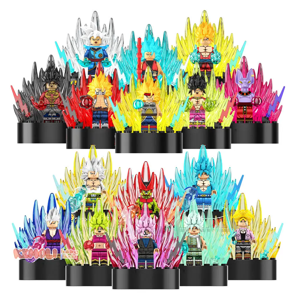 Cartoon Dragon Anime Figures Building Blocks Set Ball Characters ...