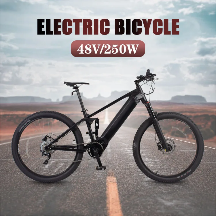 Elektrische Fiets Black Powerful Electric Bicycle for Adults Fat Tier ...