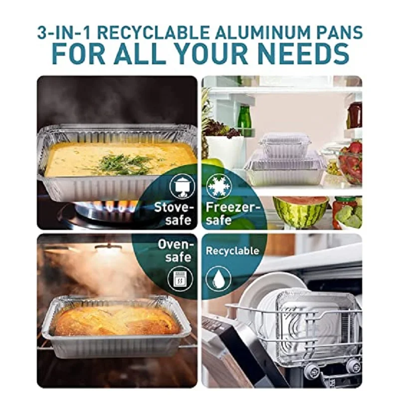 20+ Sizes Oblong Aluminum Pans - Disposable Takeout Containers