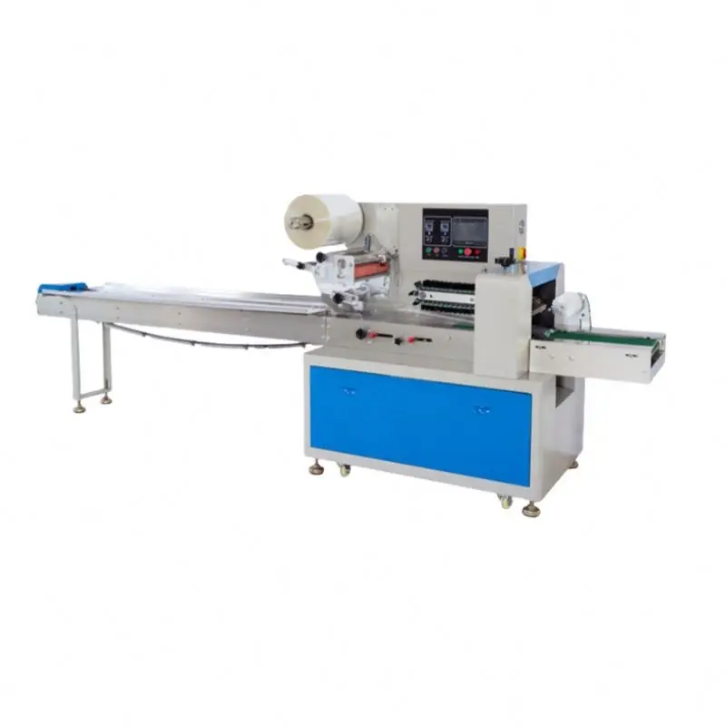 Professional Flow Pillow Bag Packing Wrapping Machine For Pizza Cookies ...