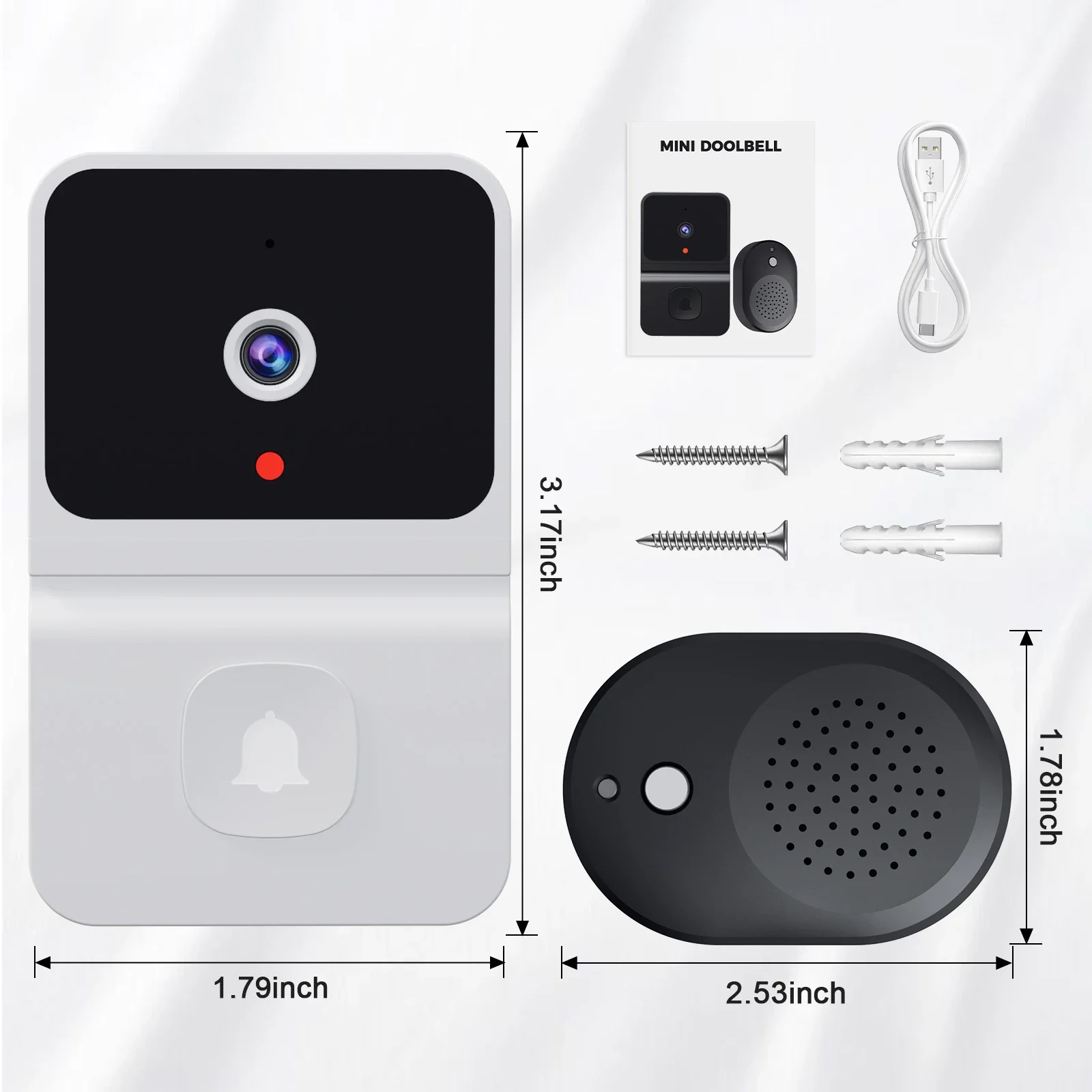 Z30 Wireless Doorbell with HD Camera Security & Night Vision