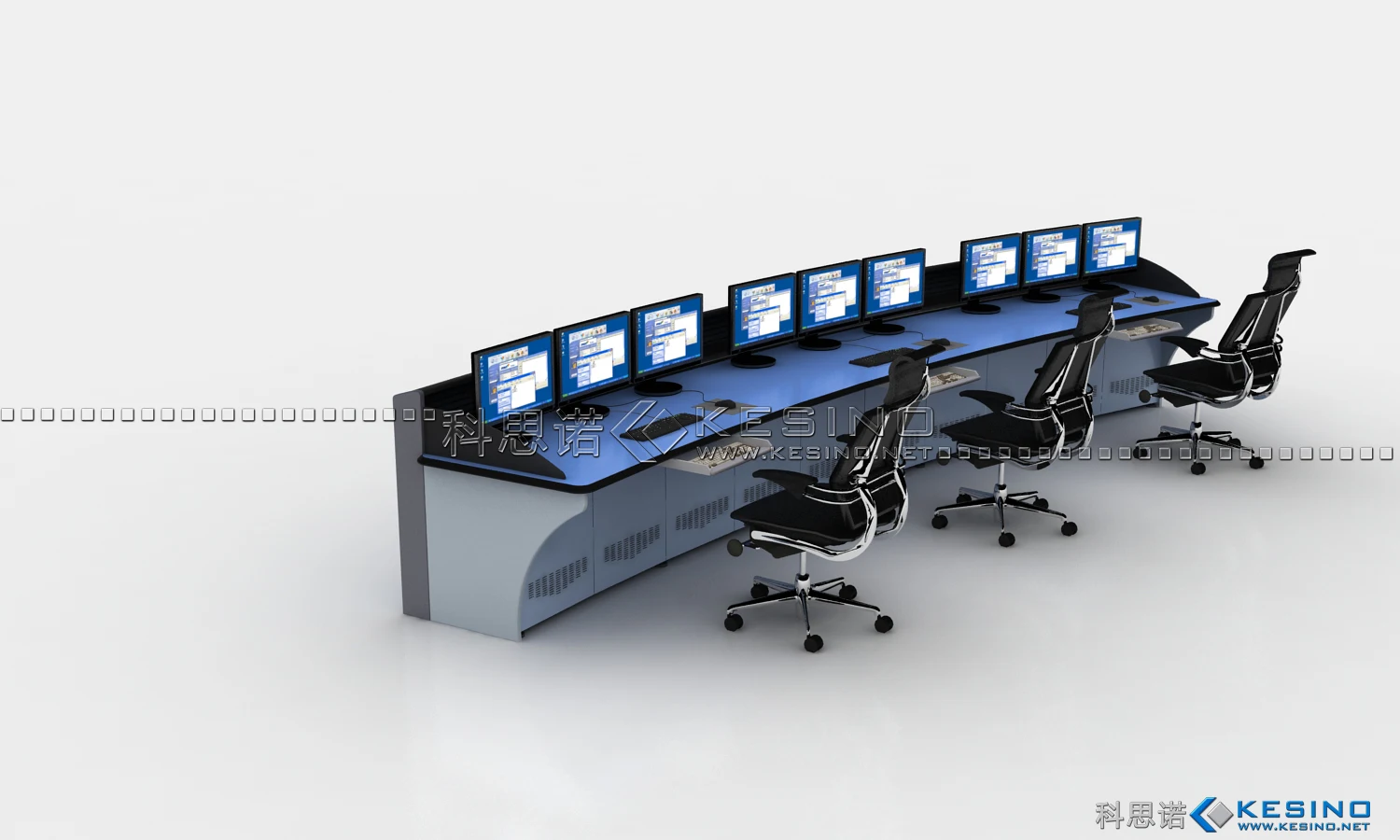 Kesino Control Center Desk - Adjustable, Modern, and Durable