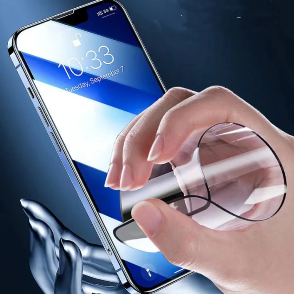 New 360 Foldable Tempered Flexible Screen Protector Unbreakable HD ...
