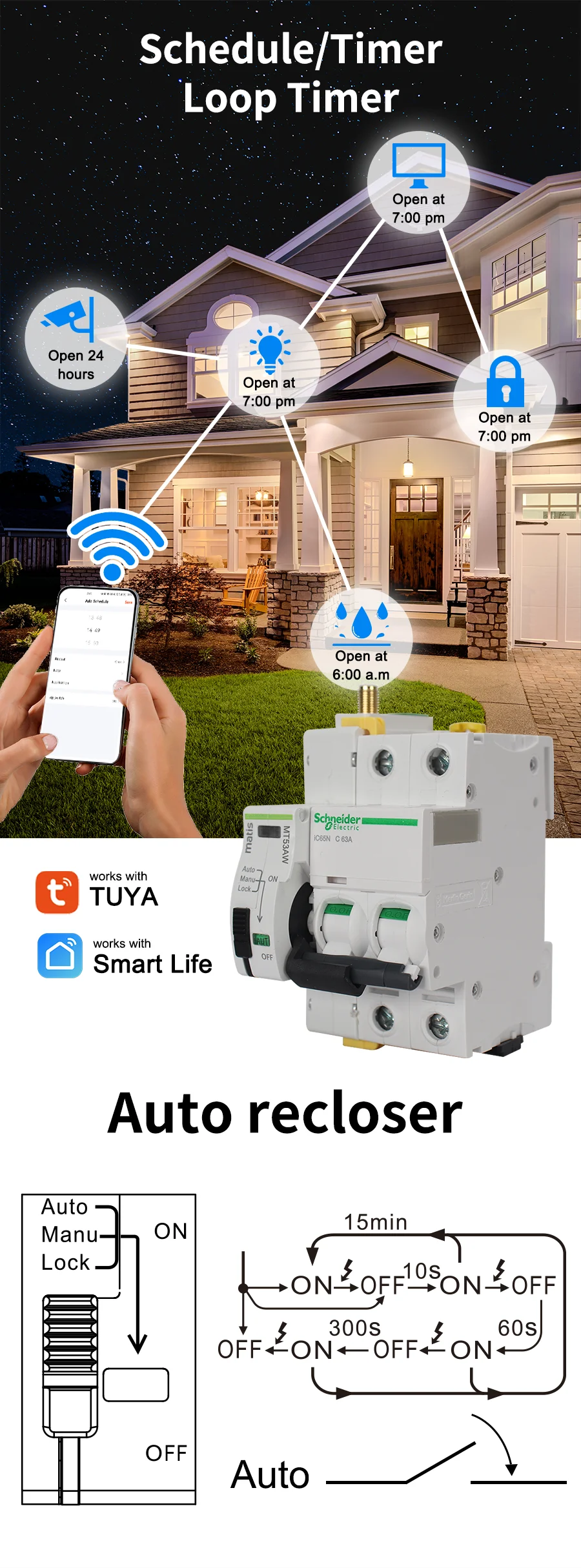 Tuya Wifi Smart Circuit Breaker - Reliable Metering & Control