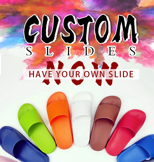 Slides Custom Logo Pvc Mens 3d Printed Slides Embossed Women Beach ...