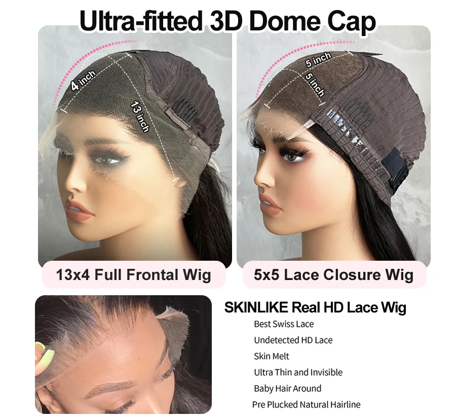 Hd Lace Wigs Human Hair 5*5 Hd Lace Front 150% Density Body Wave Wigs ...