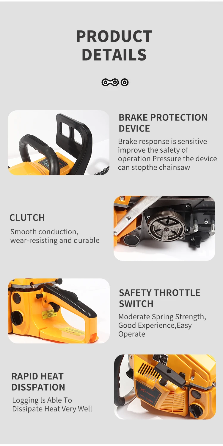 58cc Gasoline Chainsaw - Efficient Wood Cutting Tool
