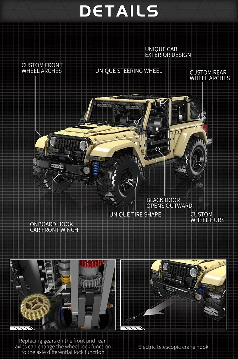 Mould King 13184 - DIY Technical MOC APP RC Motorized SUV