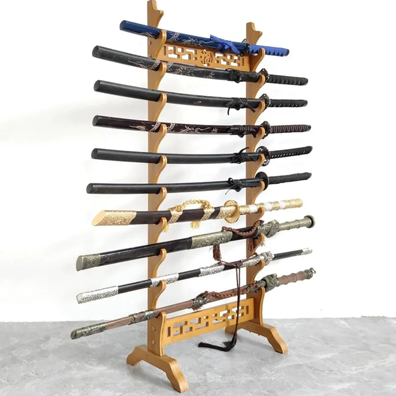 Wall-mounted Swords Display Rack - 5-12 Tier Holder