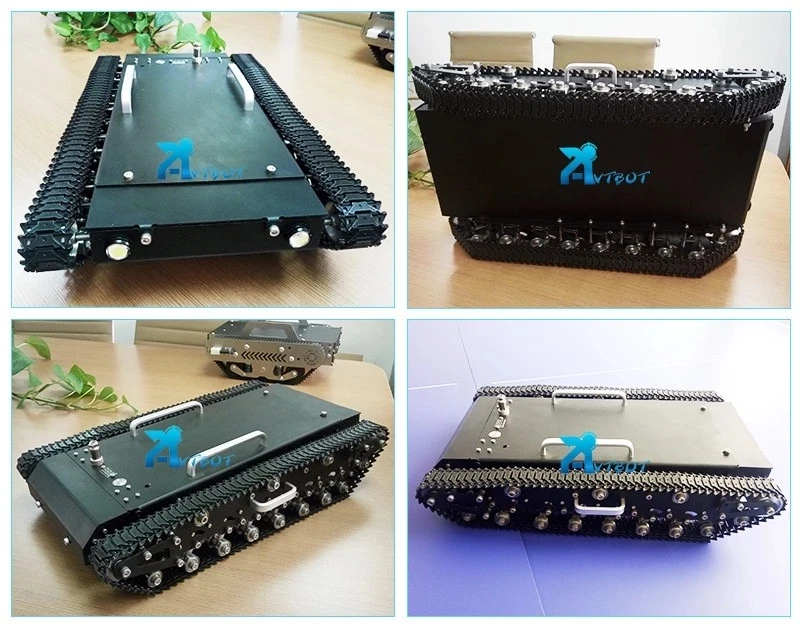 Robot Rubber Track Tank Platform Crawler Chassis - AVTBOT