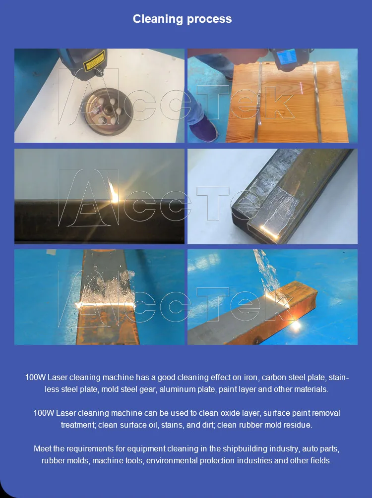 Suitcase Portable 300W Lazer Rust Paint Coating Graffiti Cleaner Oil ...