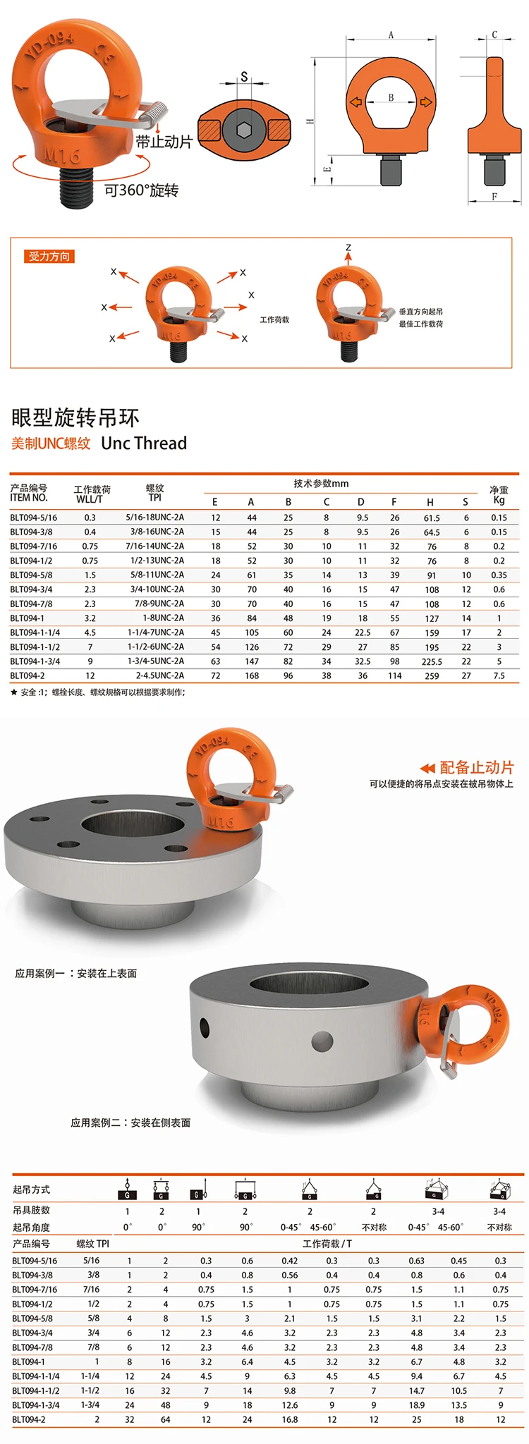 360 Degree Rotating Swivel Eyebolts - Durable & Versatile