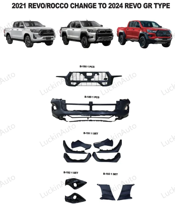 Luckinauto Body Kit For Toyota Hilux Revo 2021 Rocco 2021 Upgrade To ...