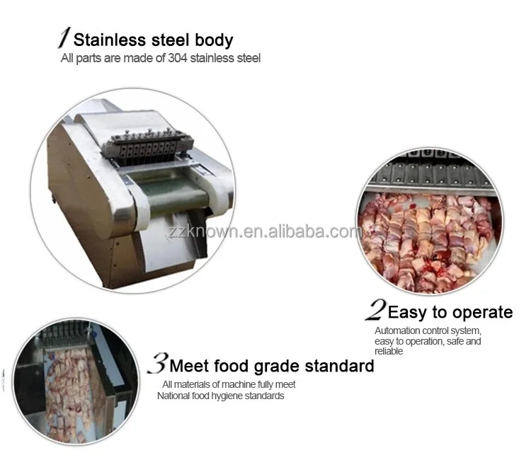OEM Automatic Frozen Meat Block Cutting Machine for Commercial Use