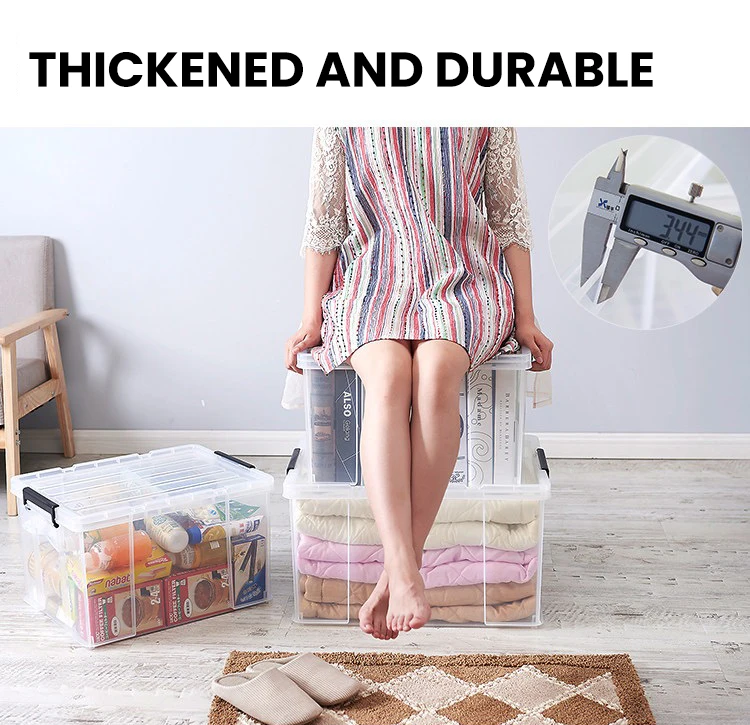 Transparent Stackable Plastic Storage Box Organizing Container Storage ...