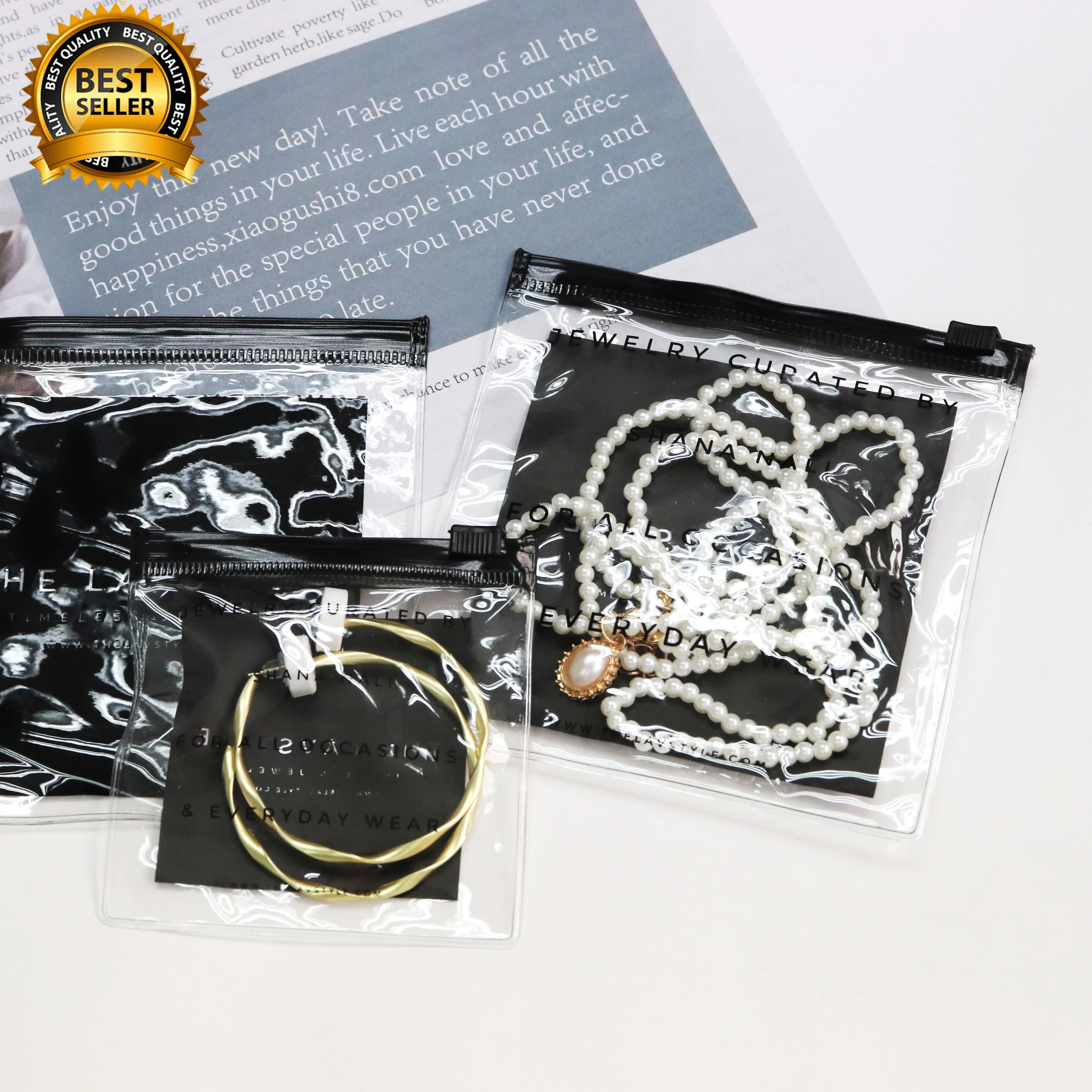 Custom Small Reusable Pvc Jewelry Plastic Zip Lock Bag, clear Frosted ...