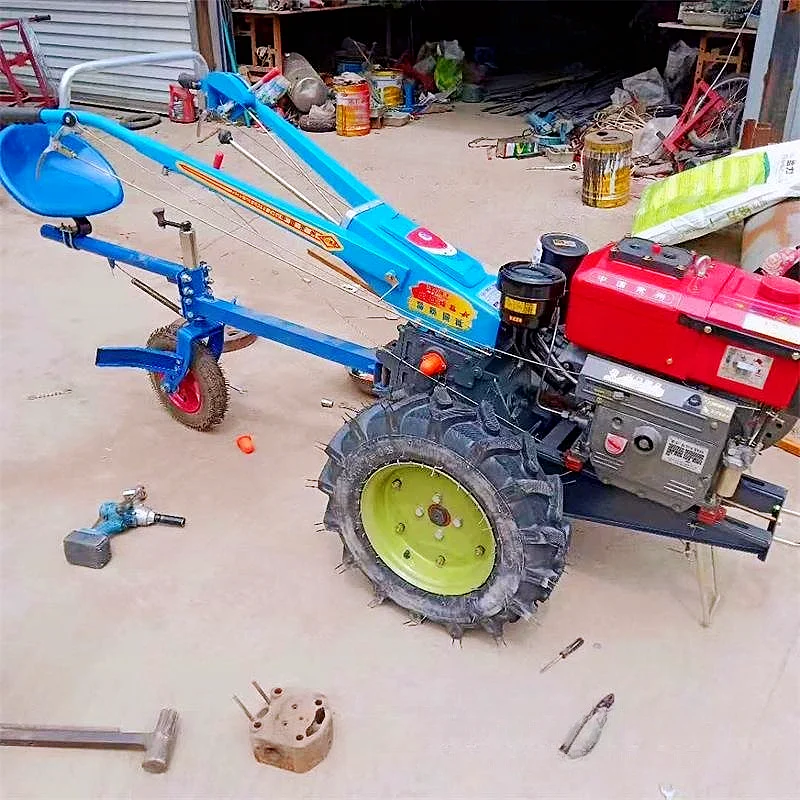 2025 New AG Multi-Purpose Farm Hand Walking Tractor with 2WD Two-Wheel Rotavator Corn Wheat ...