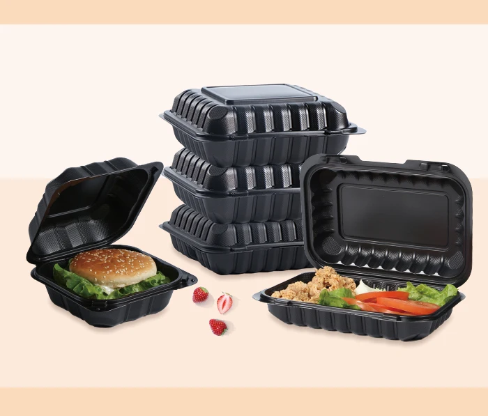 Mfpp Mineral Filled Plastic Fast Meal Disposable Lunch Box Pp Clamshell ...