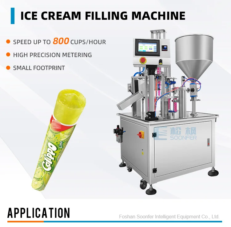 Efficient Liquid Ice Cream Tube Filling Machine by Soonfer