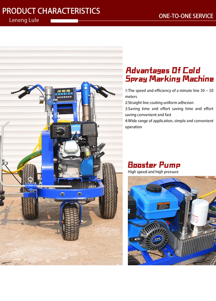 Road Line Painter Hand-push Cold Paint Airless Spraying Road Marking ...