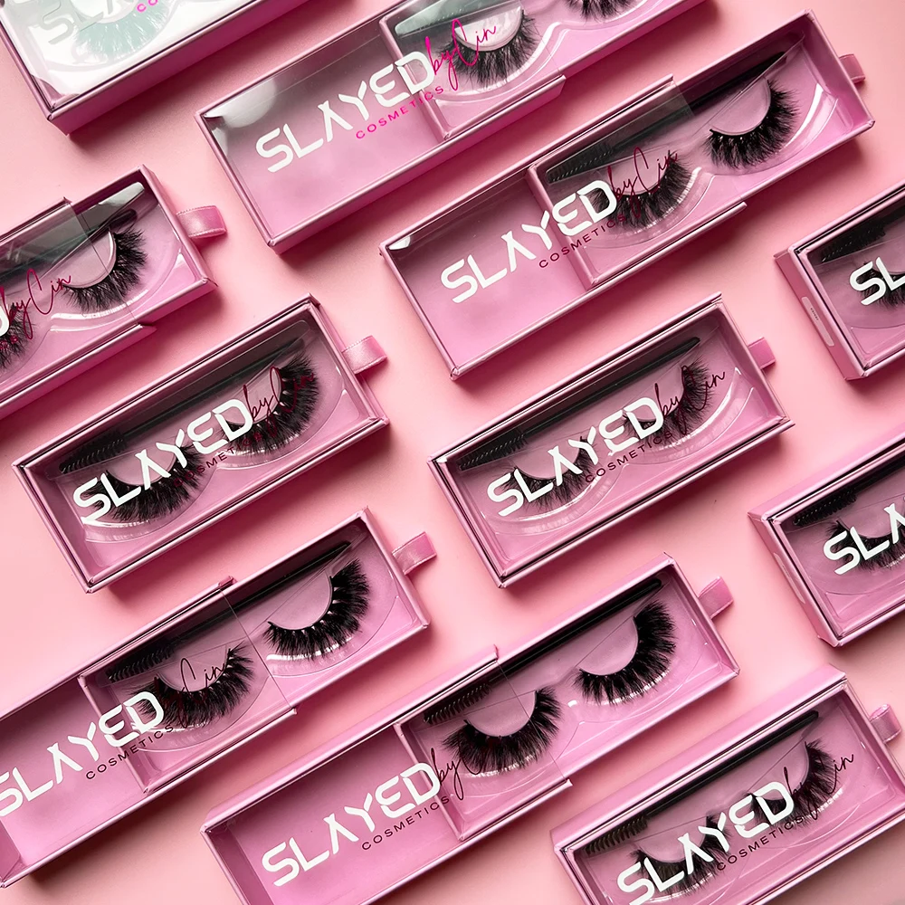 Custom Luxury Eyelash Packaging Box - Black & Pink Glitter