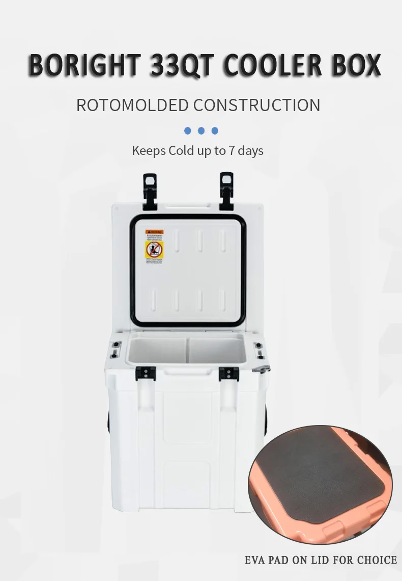 Outdoor Rotomolded 33qt Hard Ice Cooler Chest Beer Cooler Standing Ice ...