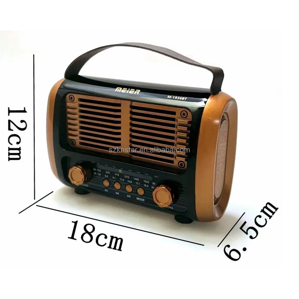 M-1936bt Steteo Sound Boombox Usb Radio Am Fm Sw 3 Band Vintage Style ...