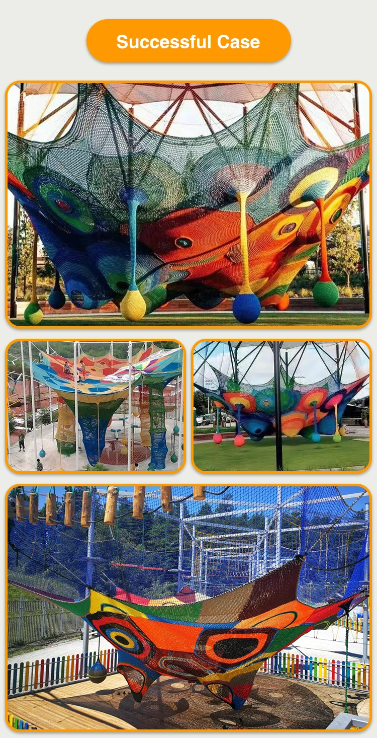 Rope Net Play Kids Rainbow Pyramid Climbing Climb The Adventure Games ...