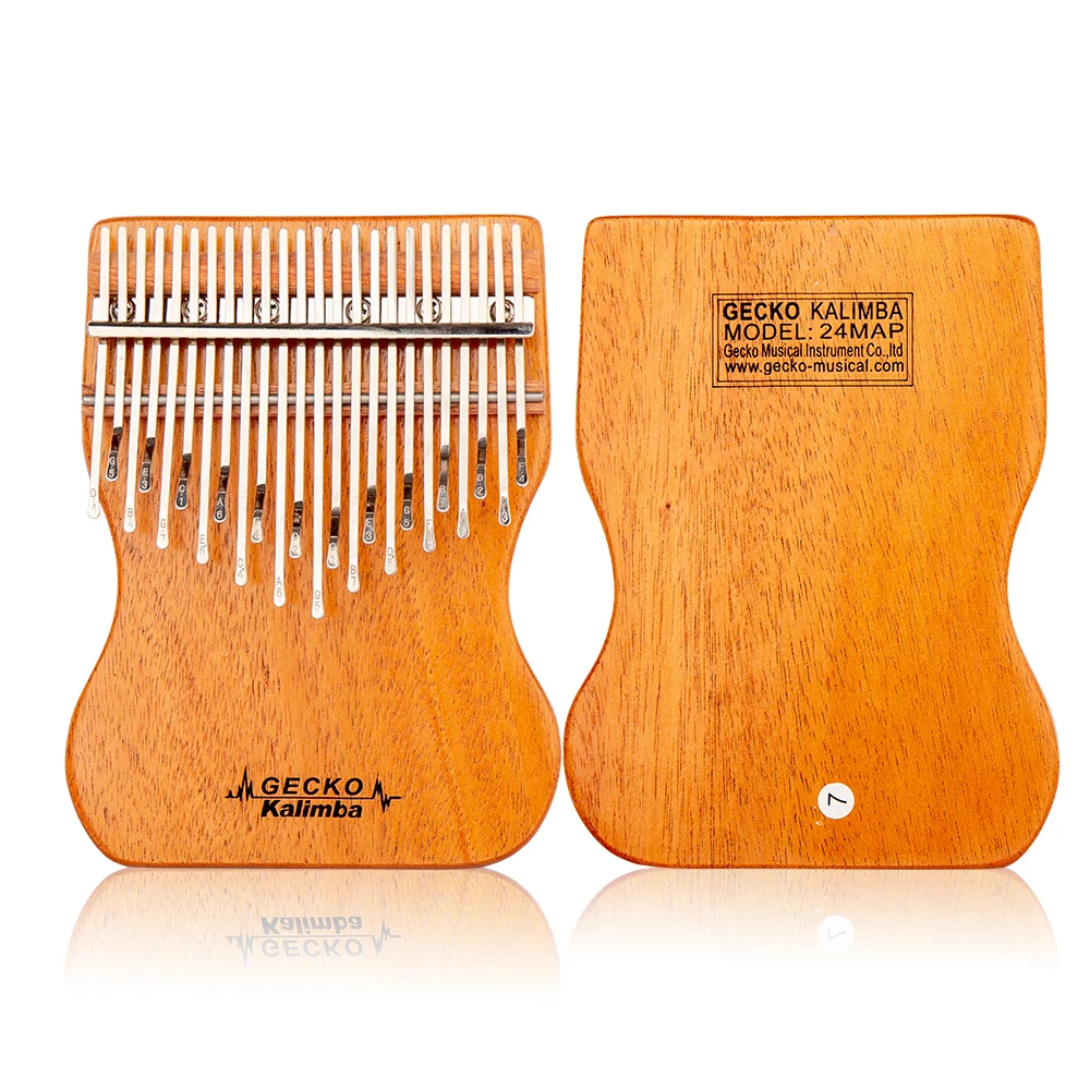 Gecko K24MAP Kalimba - 24 Keys Mahogany Musical Instrument