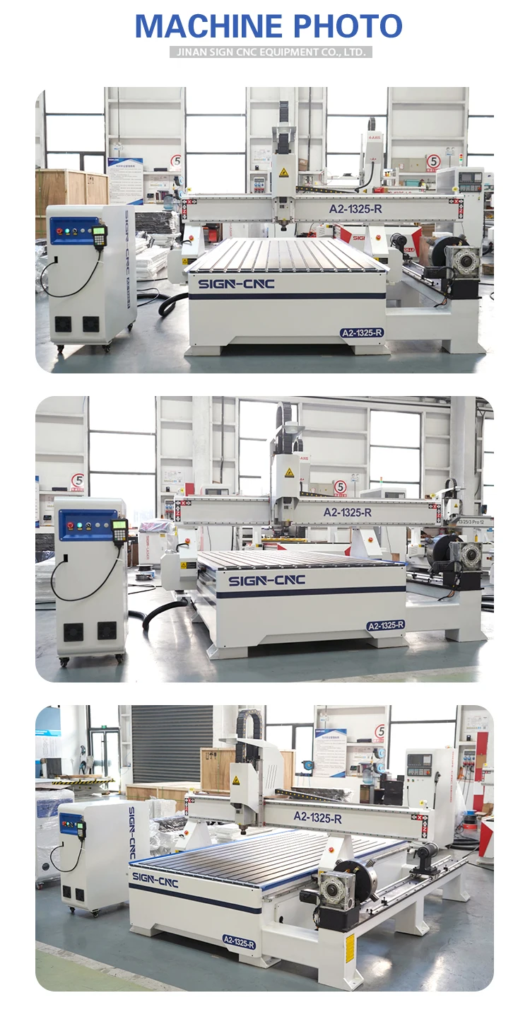Rotary Axis 1325 CNC Router - 4 Axis Wood Carving Machine