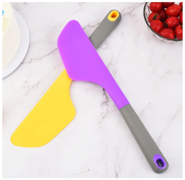 Large Size Colorful Silicone Baking Spatulas Non-stick Kitchen Omelet ...