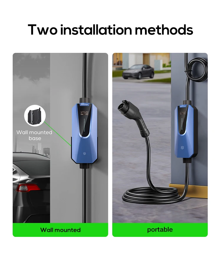 Ovrod Ac Ev Car Charger Portable Type 2 22 Kw Wifi 3 Phase Ev Charger 32a Ev Car Charge Station ...